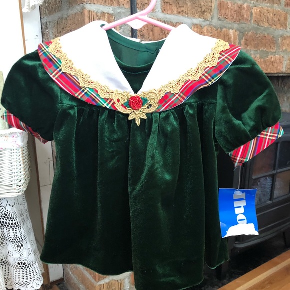 Thomas | Dresses | Nwt Vintage Infant Girls Christmas Dress 6m By ...